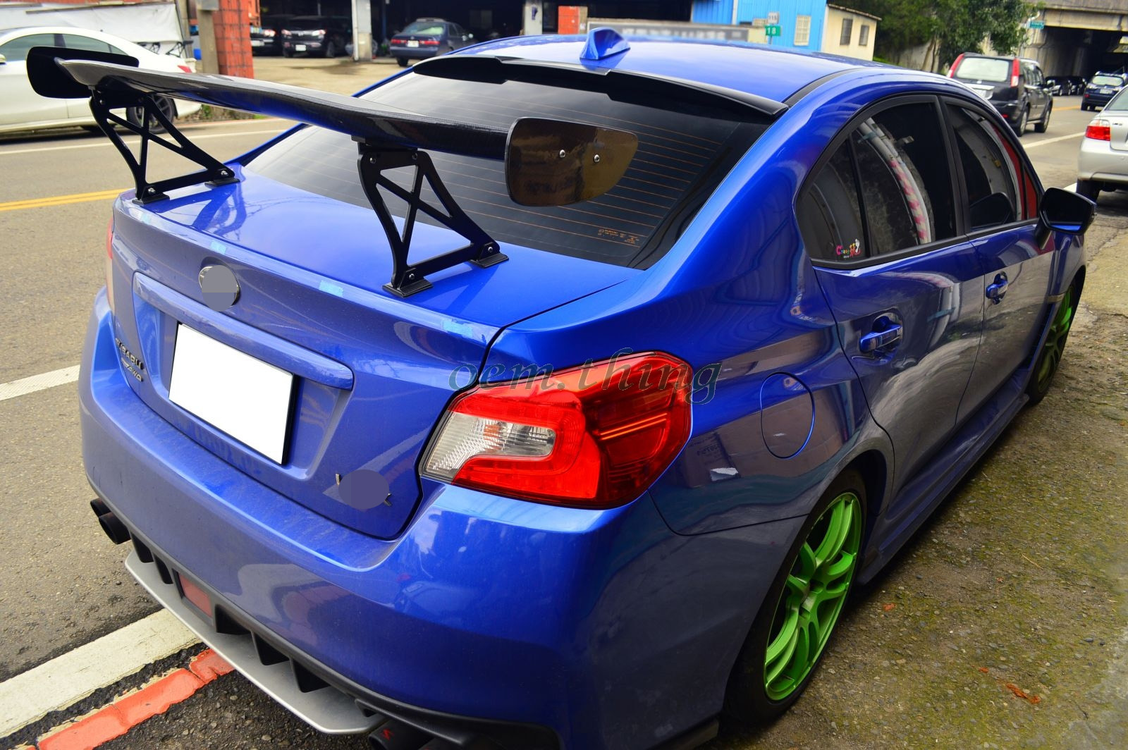 Painted Color FOR Subaru WRX STI Saloon 4DR V Style Roof Spoiler Wings ...